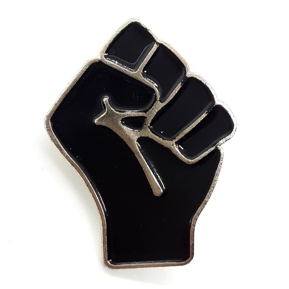 Jewelry | Black Power Fist Pin Badge Brooch | Poshmark